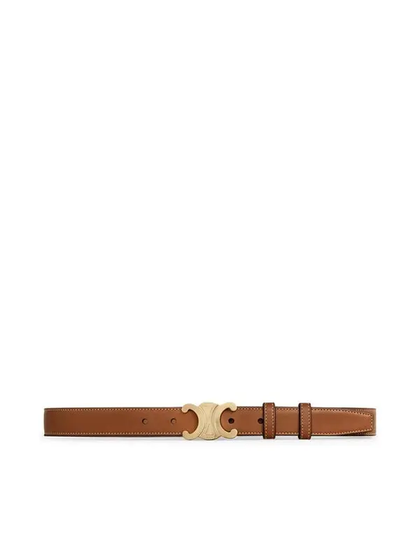 Celine Triomphe Belt In Natural Calf Leather - Tan