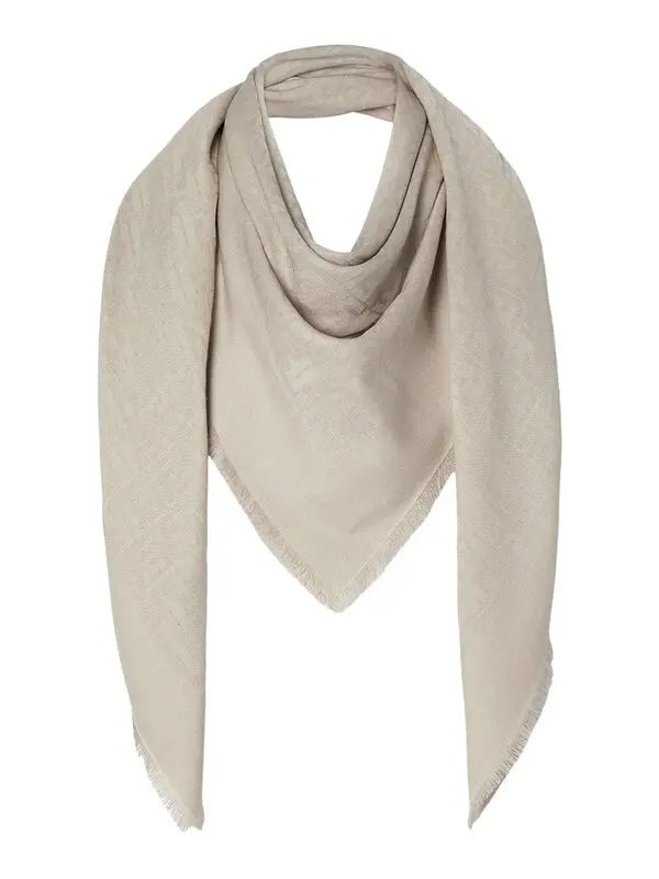 Fendi Wool, Silk And Cashmere Shawl