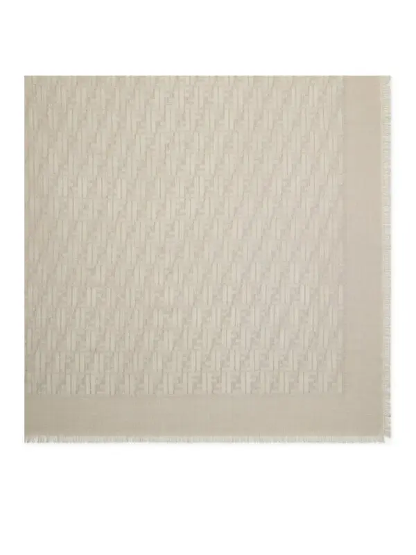 Fendi Wool, Silk And Cashmere Shawl