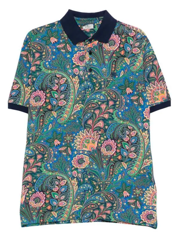 Etro Paisley Print Polo - Multicolor