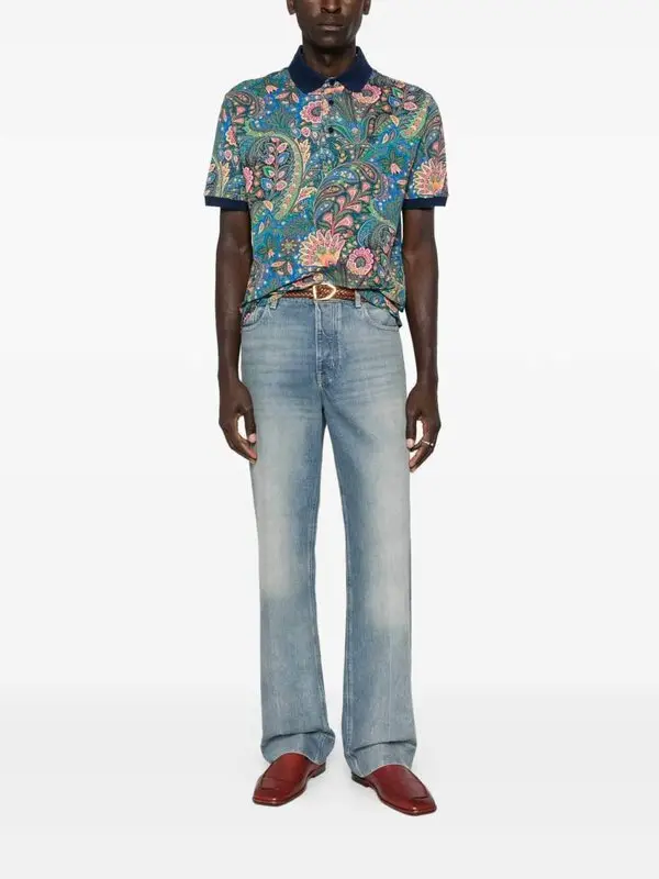 Etro Paisley Print Polo - Multicolor