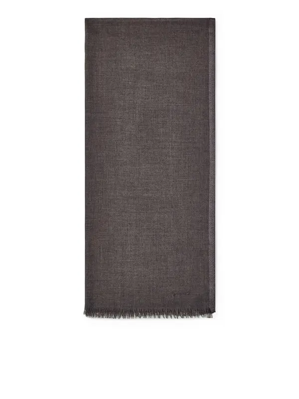 Giorgio Armani Cashmere And Silk Stole With Shiny Viscose Edge - Multicolor