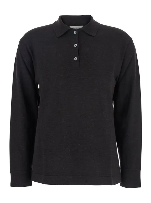 P.a.r.o.s.h Wool Polo Shirt - Brown