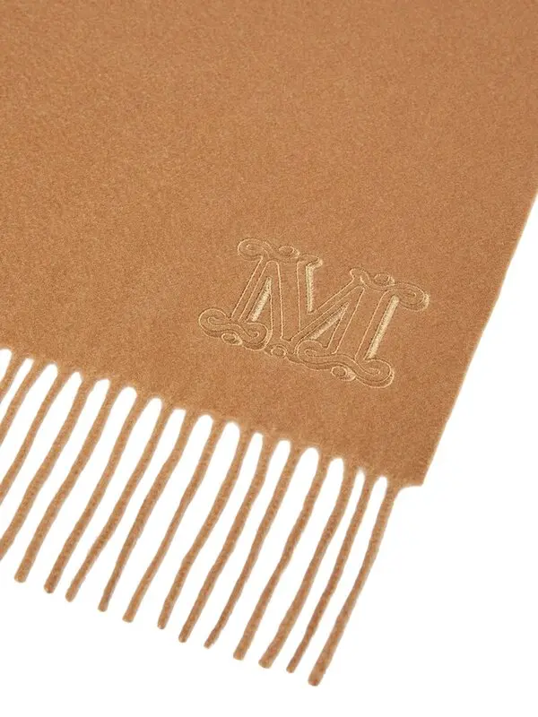 Max Mara Cashmere Stole With Monogram Embroidery