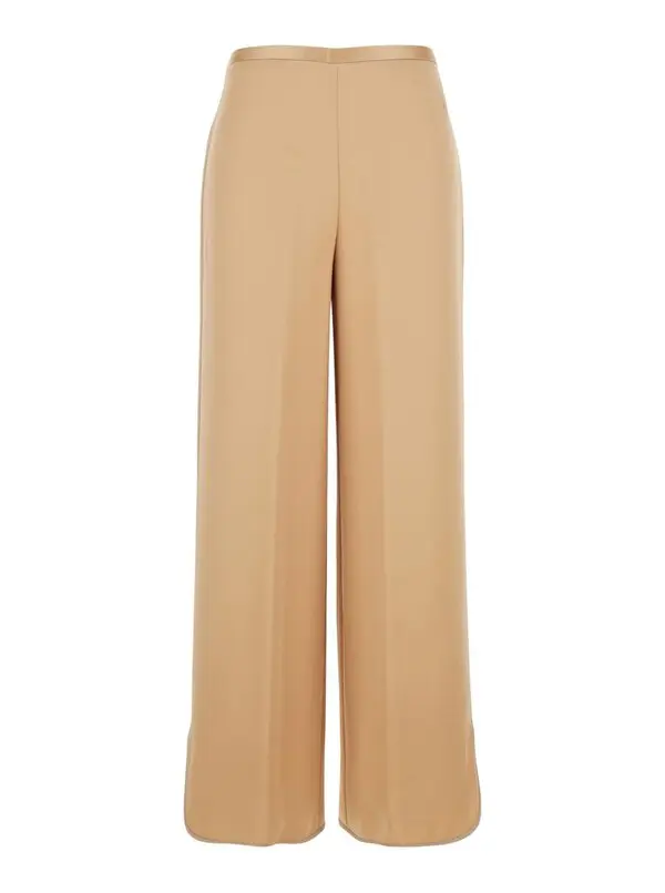 FORTE_FORTE Viscose Blend Wide Leg Pants - Cream