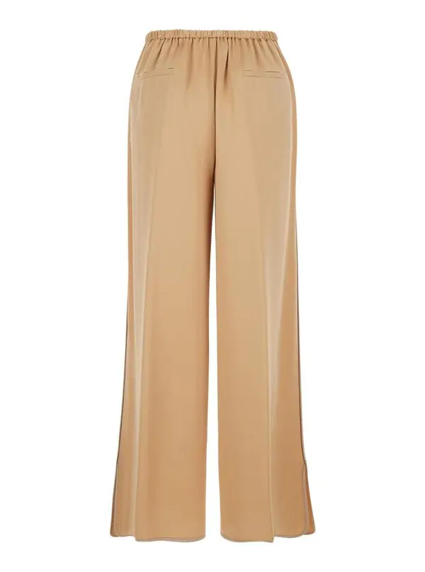 FORTE_FORTE Viscose Blend Wide Leg Pants - Cream