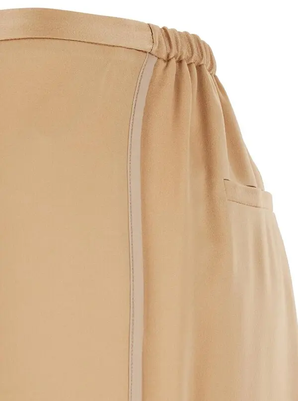 FORTE_FORTE Viscose Blend Wide Leg Pants - Cream