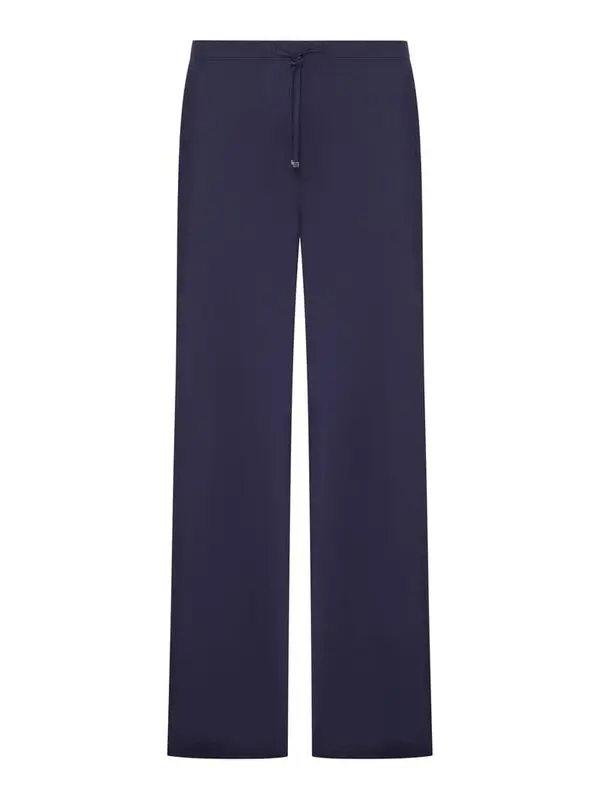 Loewe X Paula`s Ibiza Trousers In Lightweight Textured Cotton Poplin Blend - Blue
