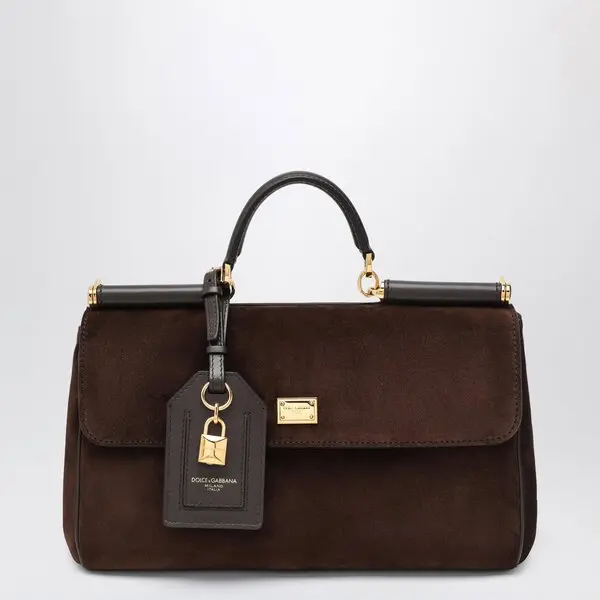 Dolce & Gabbana Suede Leather Bag My Sicily - Brown