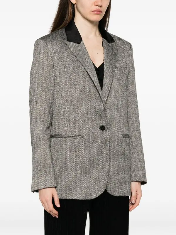 FORTE_FORTE Single-breasted Blazer Jacket - Multicolor