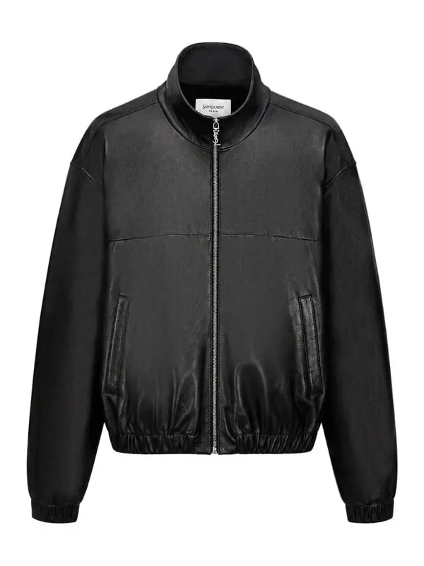 Saint Laurent Cassandre Lambskin Jacket - Black