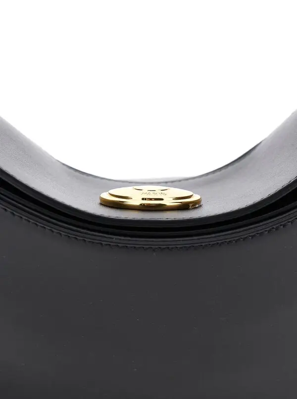 Jacquemus Le Calisso Rond Large' Shoulder Bag With Adjustable Strap And Embossed Logo In Leather For - Black