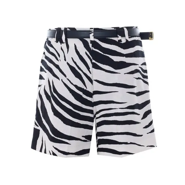 Max Mara Mstnovella Animal Print Shorts - Black