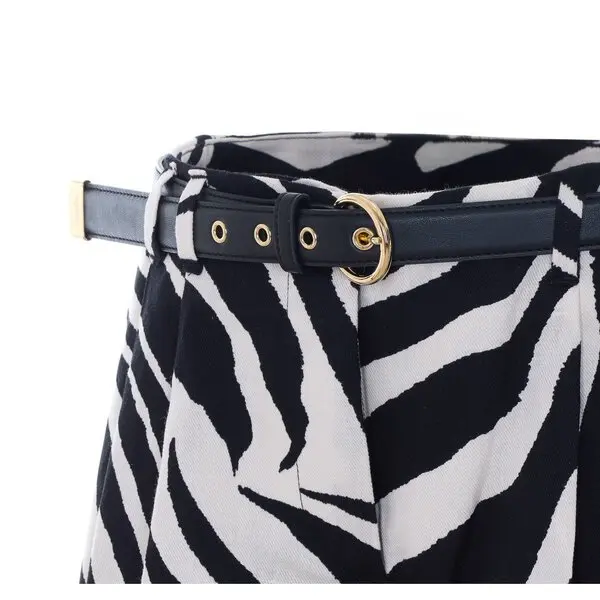 Max Mara Mstnovella Animal Print Shorts - Black