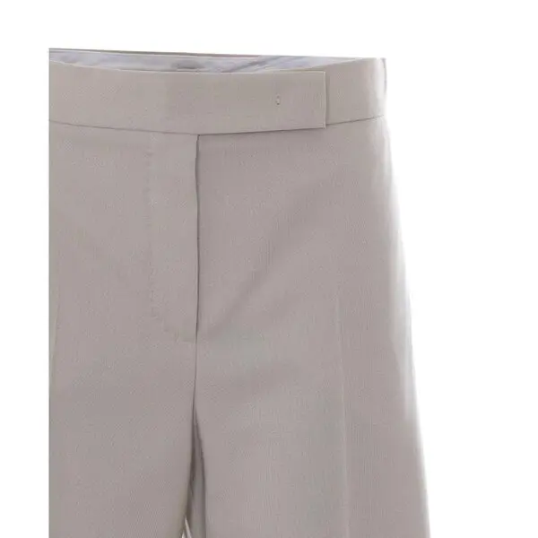 Max Mara Virgin Wool And Silk Bermuda Trousers - Gray
