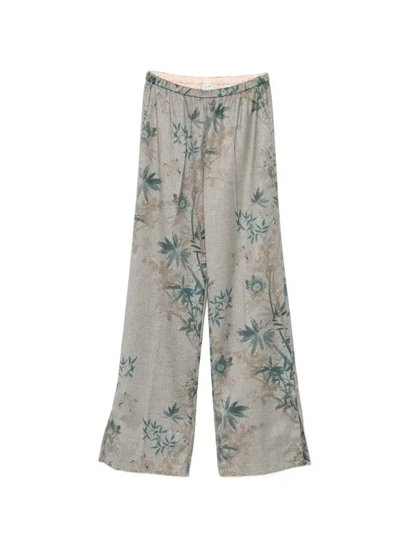 FORTE_FORTE Printed Fluid Trousers