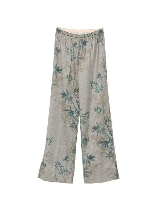 FORTE_FORTE Printed Fluid Trousers - Multicolor