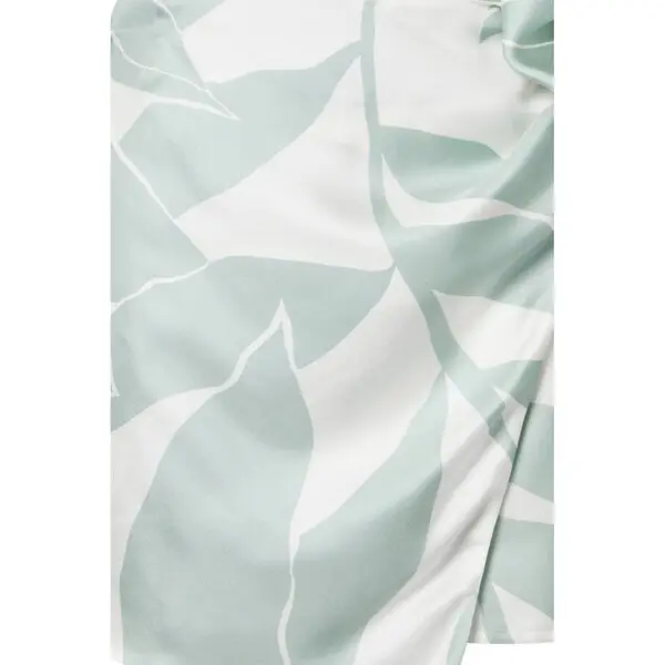 Max Mara Silk Tropical Print Asymmetrical Skirt - Green