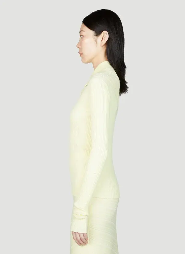 Bottega Veneta Long Sleeve Rib Top