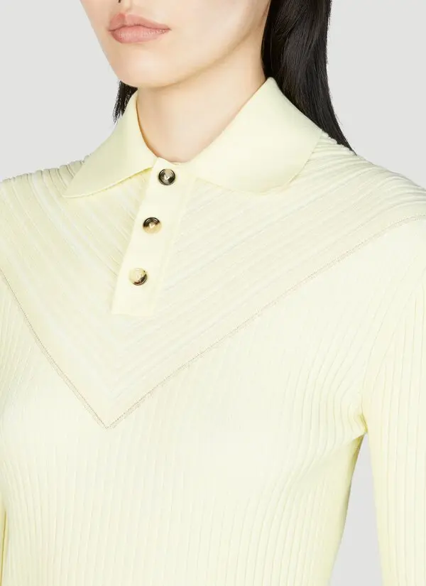 Bottega Veneta Long Sleeve Rib Top