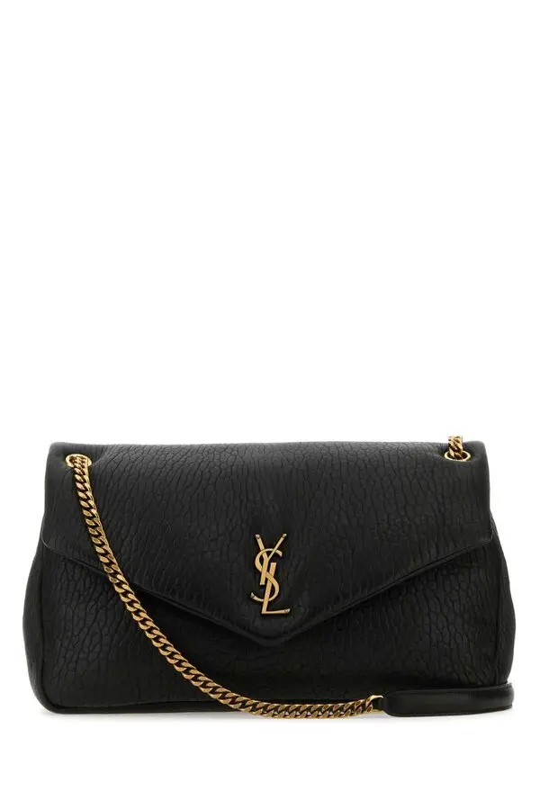 Saint Laurent Leather Big Calypso Shoulder Bag - Black