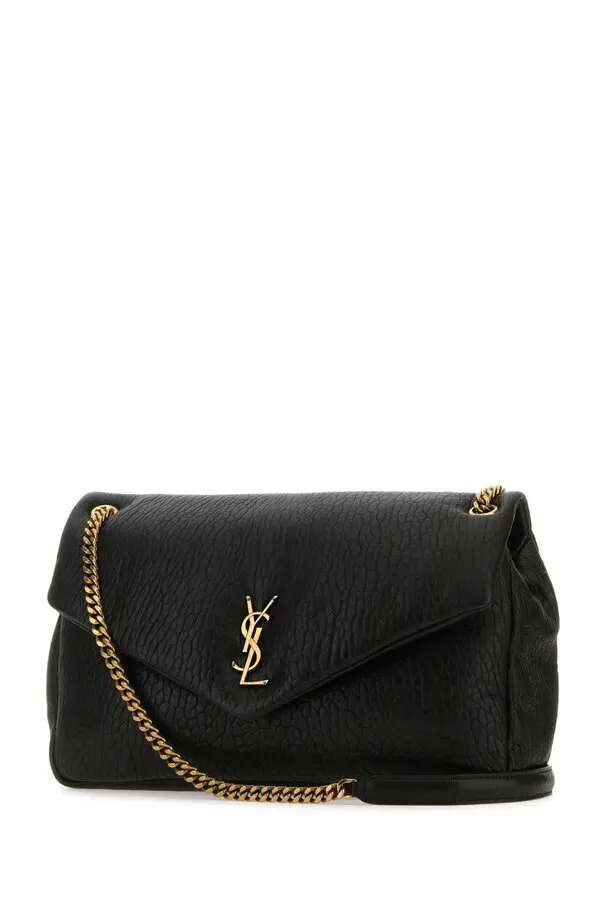 Saint Laurent Leather Big Calypso Shoulder Bag - Black