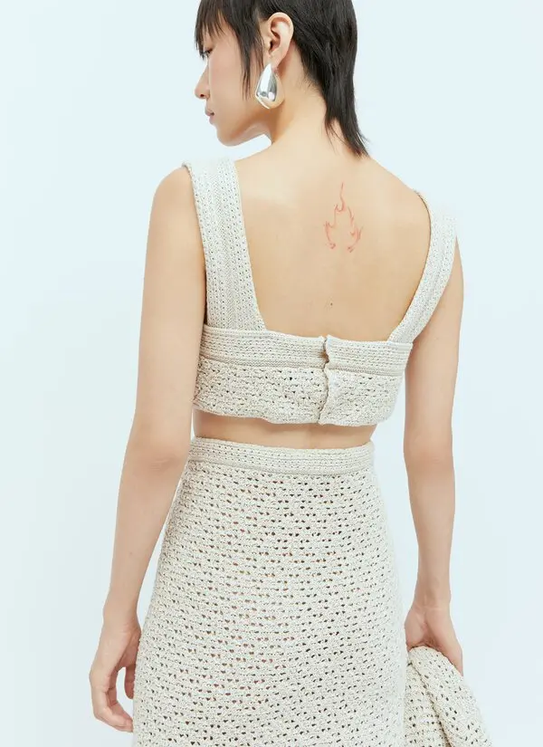 Bottega Veneta Textured Knit Crop Top