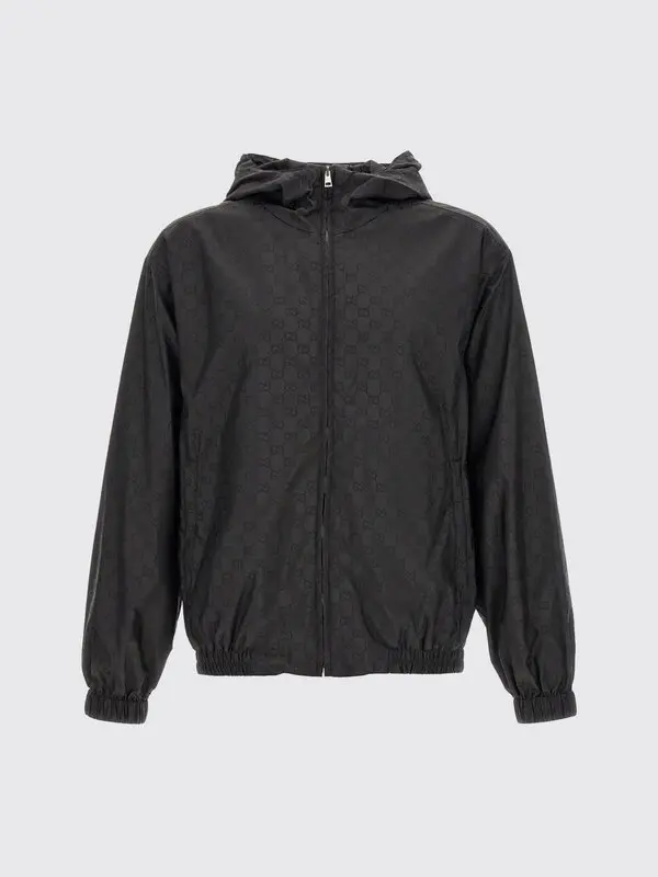 Gucci Gg Monogram Nylon Hooded Windbreaker Jacket