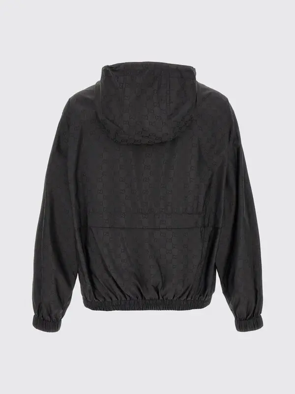 Gucci Gg Monogram Nylon Hooded Windbreaker Jacket