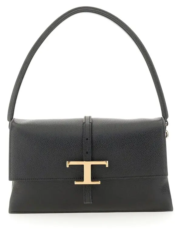 TOD'S T Timeless Flap Bag - Black