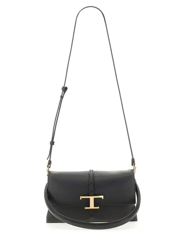TOD'S T Timeless Flap Bag - Black