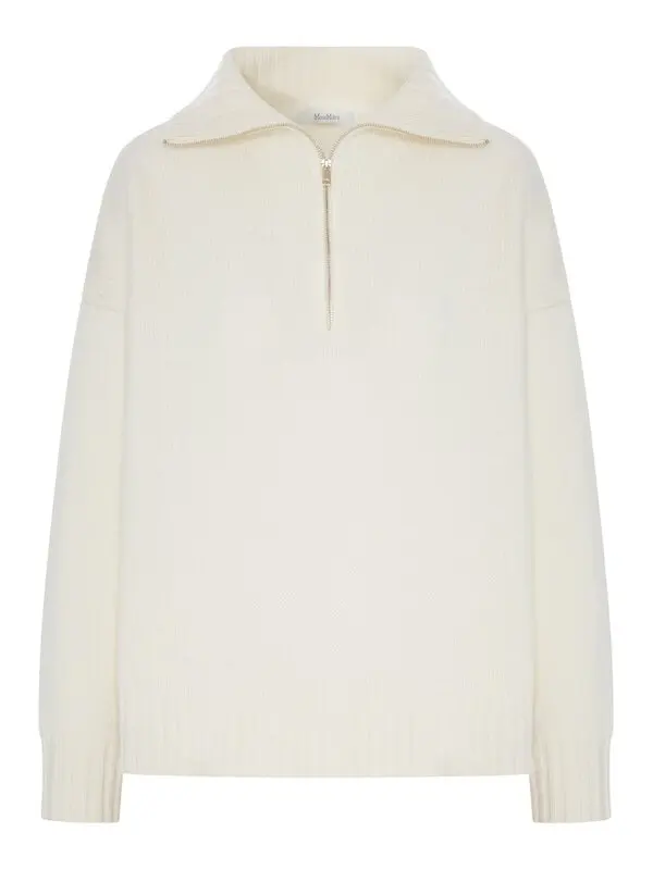 Max Mara Oversized Wool Sweater With Wide Collar