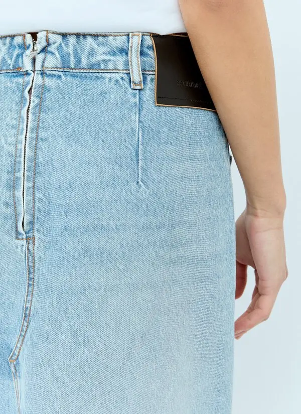 Sportmax Backwards Denim Skirt