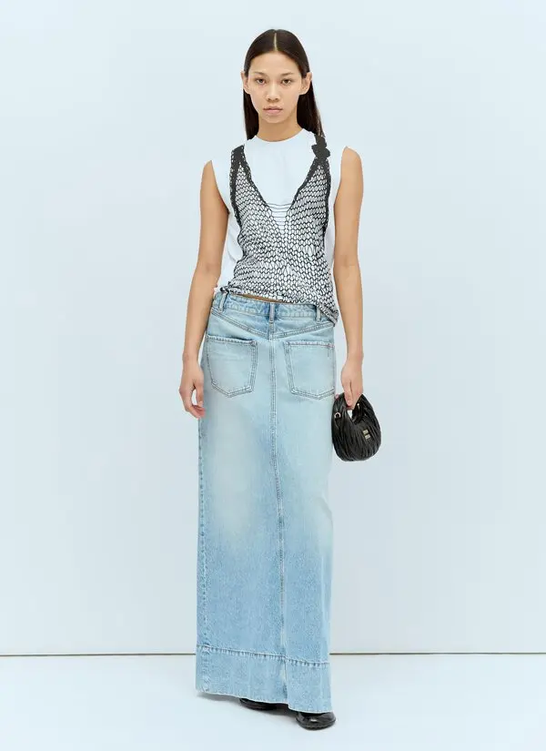 Sportmax Denim Maxi Skirt