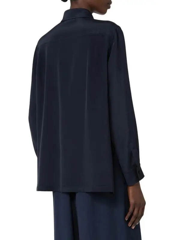 Max Mara Silk Crêpe De Chine Shirt - Blue