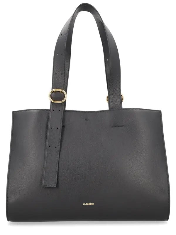JIL SANDER Cannoli Tote Bag - Black