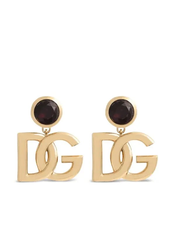Dolce & Gabbana Logo Plaque Earrings - Silver