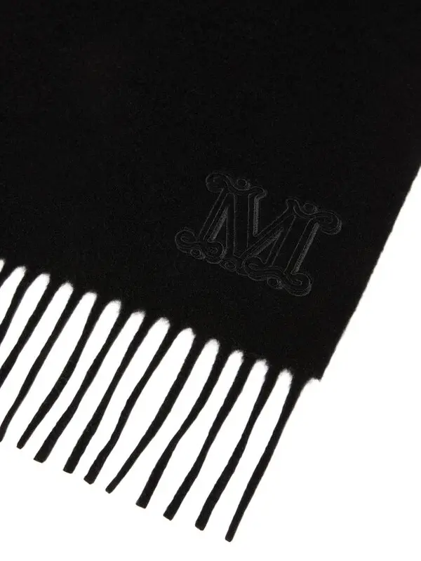 Max Mara Cashmere Stole With Monogram Embroidery
