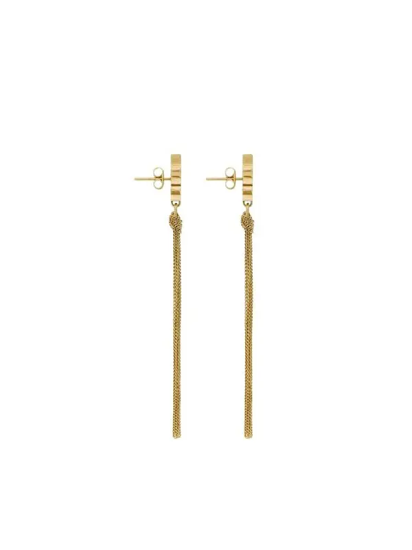 Saint Laurent Metal Earrings With Cassandre Tassel - Gold