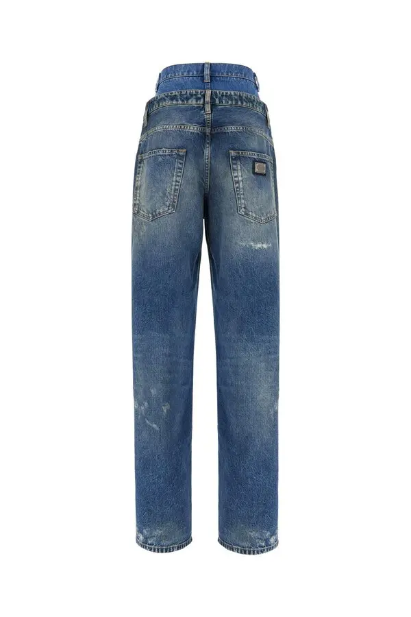 Dolce & Gabbana Layered Denim Jeans - Multicolor
