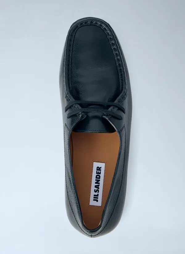 JIL SANDER Leather Moccasin Shoes