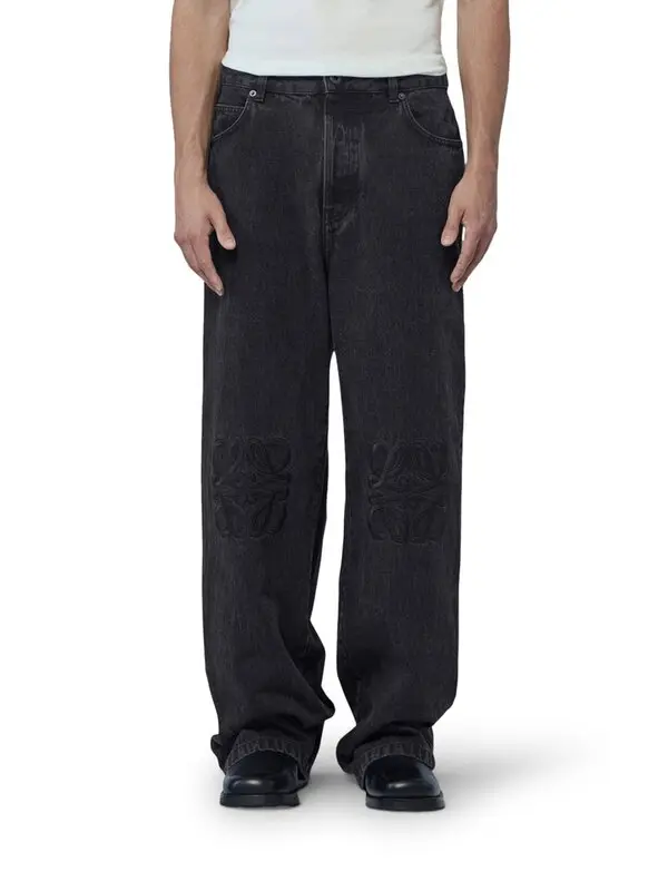 Loewe Baggy Jeans With Anagram Embroidery