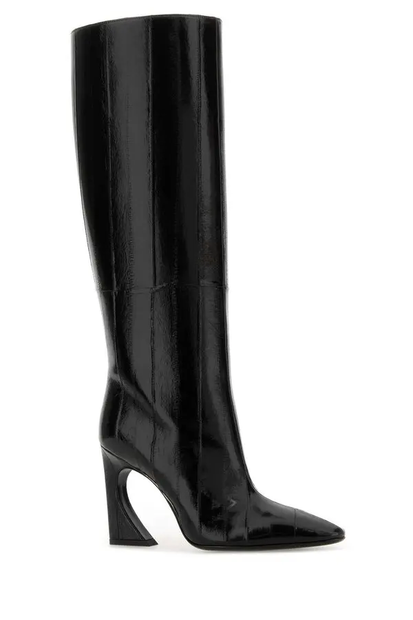 Fendi Leather Arco Boots - Black