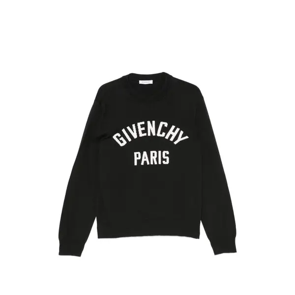 Givenchy Intarsia-knit Logo Sweatshirt - Black
