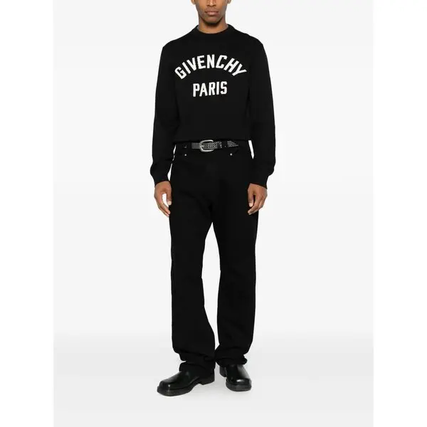 Givenchy Intarsia-knit Logo Sweatshirt - Black