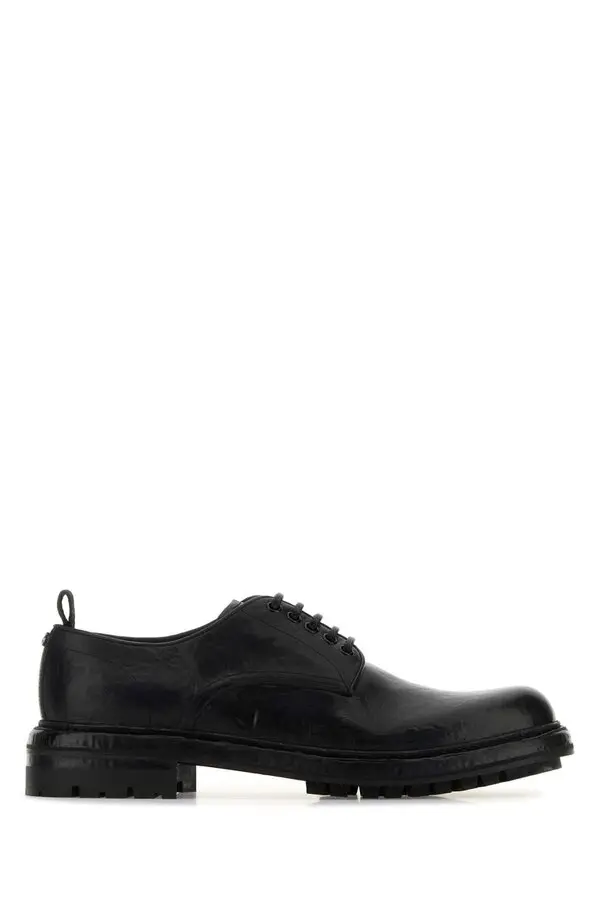 Dolce & Gabbana Leather Lace-up Shoes - Black