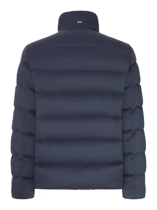 Herno Padded Puffer Jacket With A High Collar And Faux-fur Lining