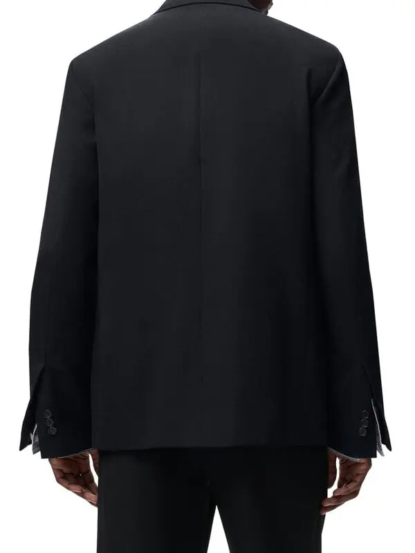 Loewe Sartorial Wool Jacket With Contrasting Double-layer Cuffs