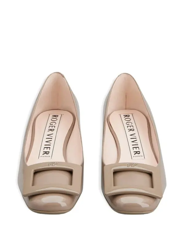 ROGER VIVIER Roundy Patent Leather Ballets