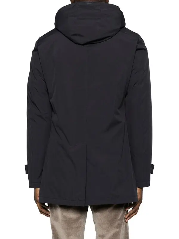 Herno Technical Coat With Hood - Black